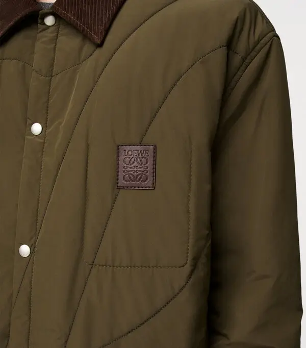 Loewe Quilted Overshirt - Green