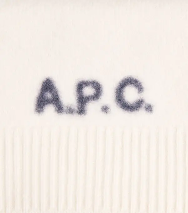 A.p.c. Merino Wool Edward Logo Sweater - Navy