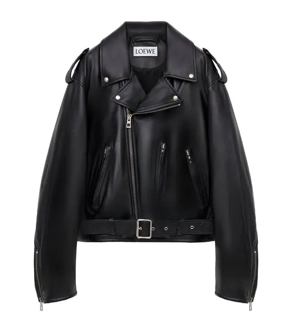 Loewe Quote Leather Biker Jacket