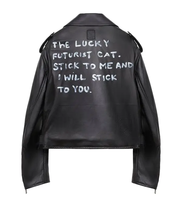 Loewe Quote Leather Biker Jacket