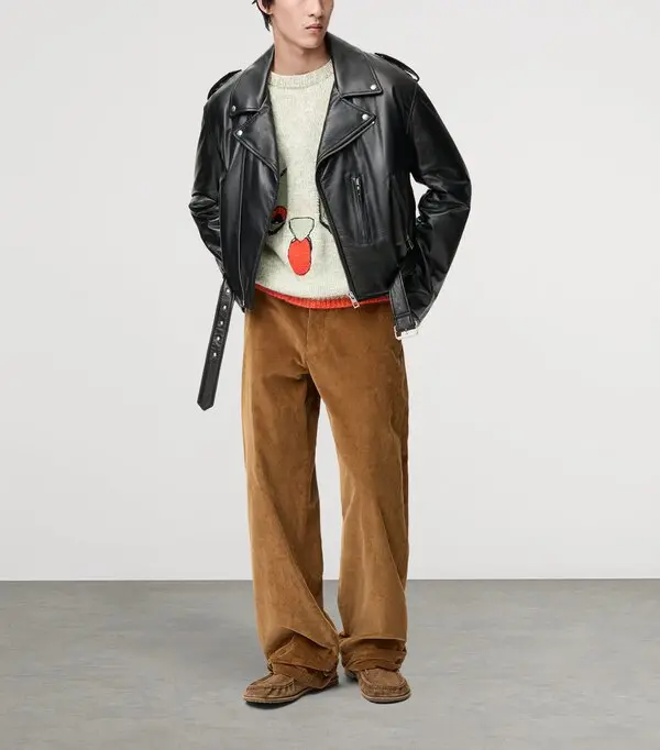 Loewe Quote Leather Biker Jacket