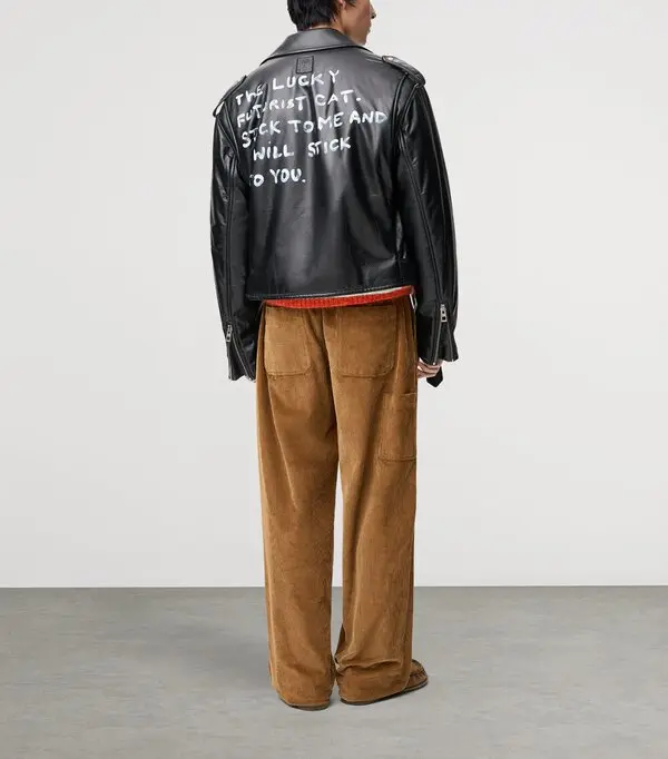 Loewe Quote Leather Biker Jacket
