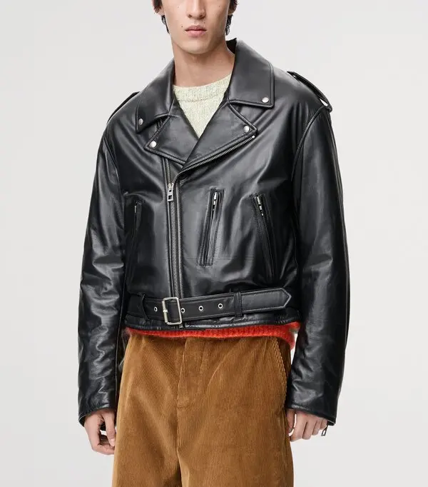 Loewe Quote Leather Biker Jacket