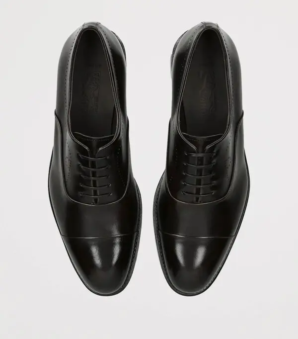 FERRAGAMO Leather Albert Derby Shoes