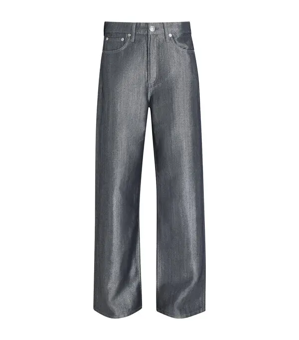 Rag & Bone Logan Mid-rise Wide-leg Jeans - Grey
