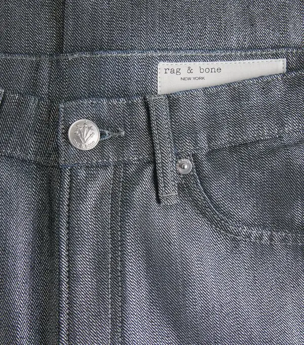 Rag & Bone Logan Mid-rise Wide-leg Jeans - Grey