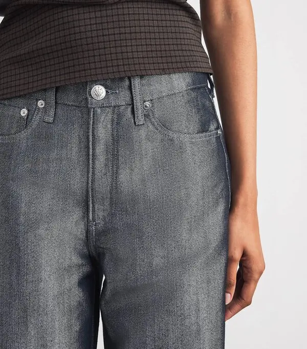 Rag & Bone Logan Mid-rise Wide-leg Jeans - Grey