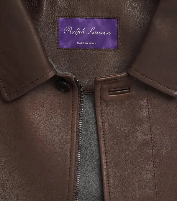 Ralph Lauren Purple Label Leather Everett Flight Jacket