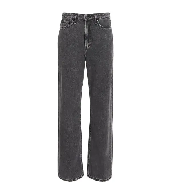 Rag & Bone Logan Mid-rise Wide-leg Jeans - Black