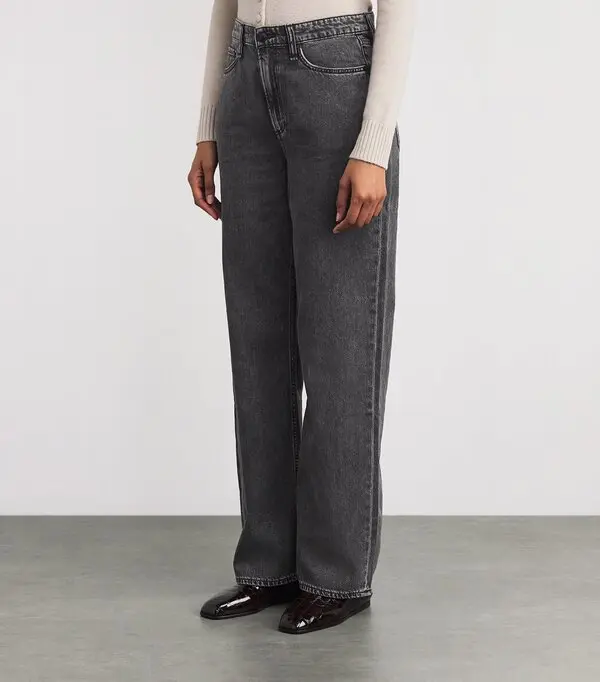 Rag & Bone Logan Mid-rise Wide-leg Jeans - Black