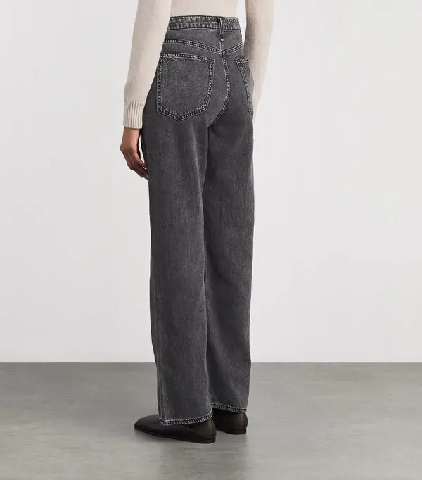 Rag & Bone Logan Mid-rise Wide-leg Jeans - Black