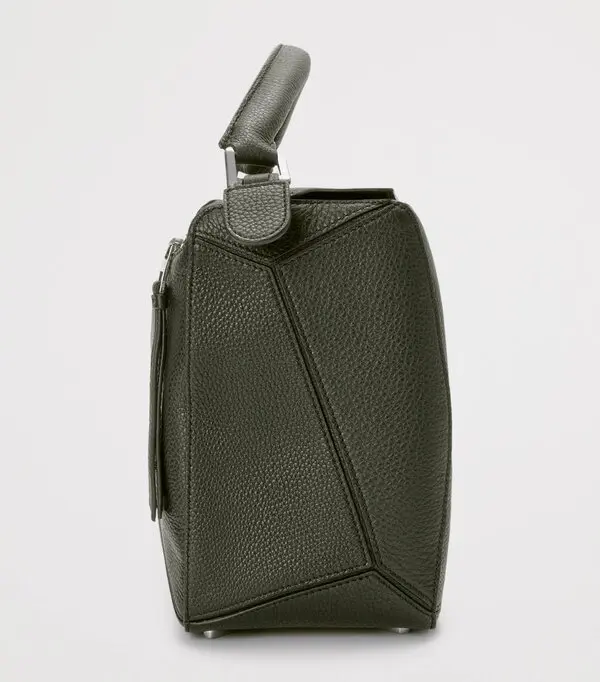Loewe Large Leather Top-handle Puzzle Bag - Green