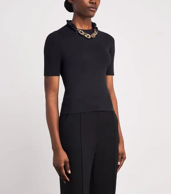 Rabanne Knitted Chain-detail T-shirt