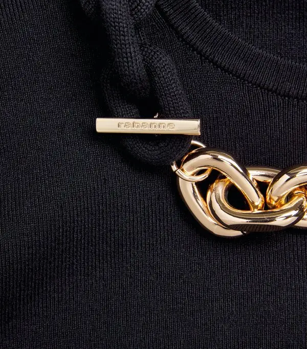 Rabanne Knitted Chain-detail T-shirt