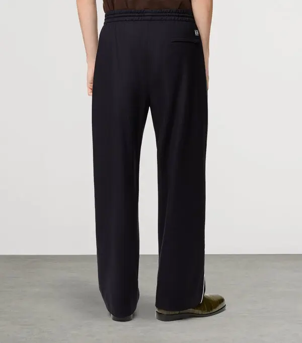 Loewe Wool-blend Drawstring Trousers - Navy