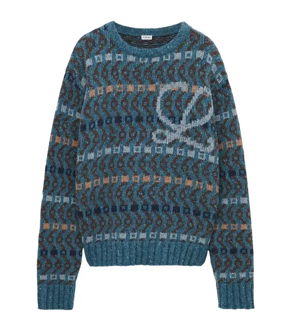Loewe Wool-blend Geometric Sweater