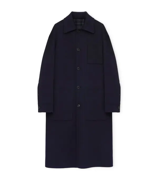 Loewe Wool-cashmere-blend Coat - Navy