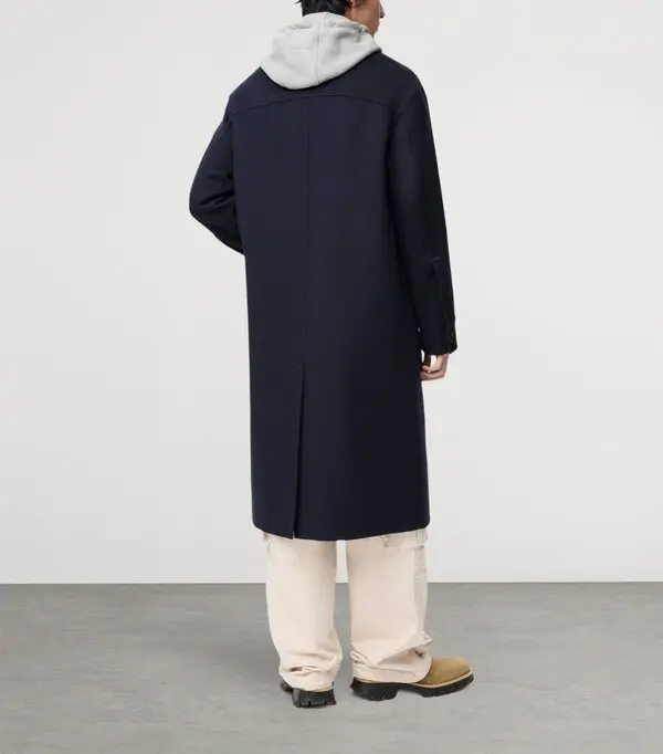 Loewe Wool-cashmere-blend Coat - Navy
