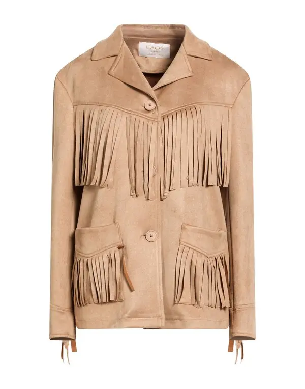 KAOS JEANS Safari Jacket With Fringe Detail - Beige