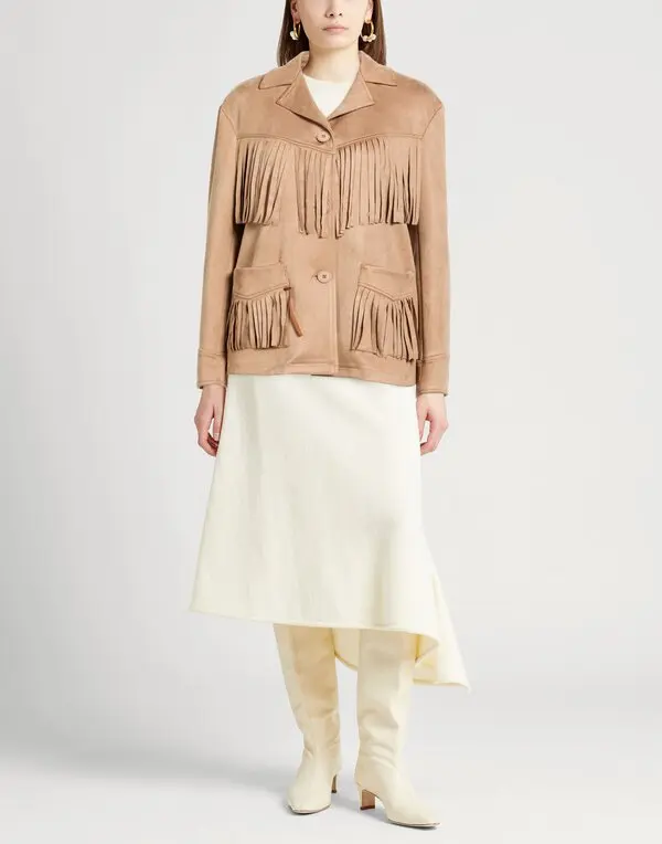 KAOS JEANS Safari Jacket With Fringe Detail - Beige