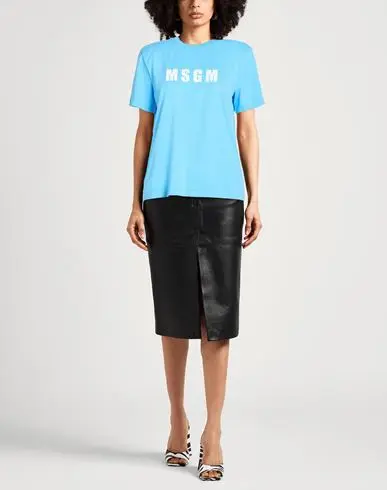 MSGM Logo-print T-shirt - Blue