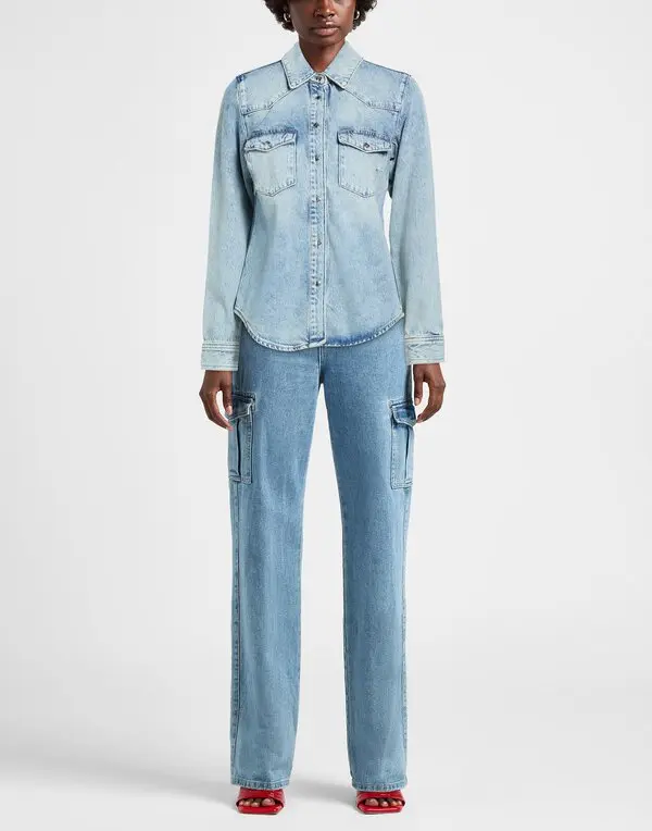 FRAME Fitted Heritage Denim Shirt - Blue