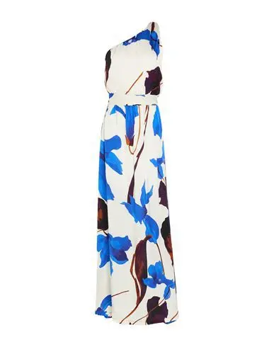KAOS Maxi One-shoulder Floral Dress - Off White