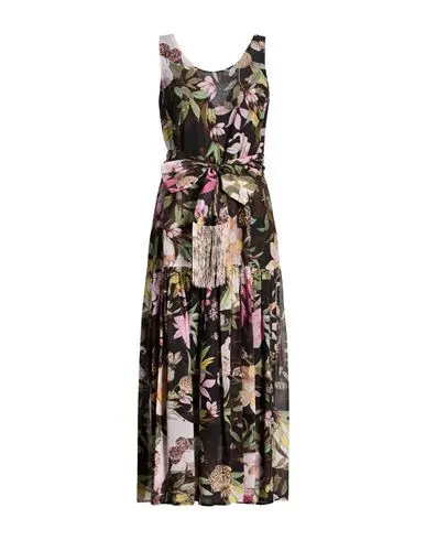 SHIRTAPORTER Floral-print Cotton & Silk Maxi Dress - Black