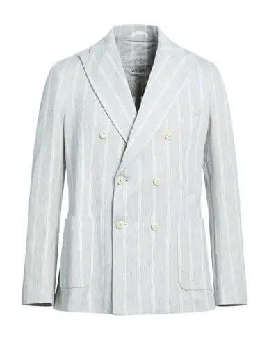 CIRCOLO 1901 Blazer In Light Cotton With Striped Pattern - Light Blue