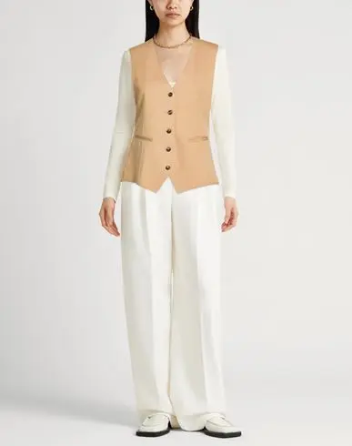 CIRCOLO 1901 Tailored Vest In Cotton Elastane - Camel
