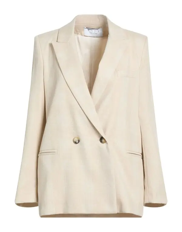 KAOS Glen Plaid Blazer - Beige
