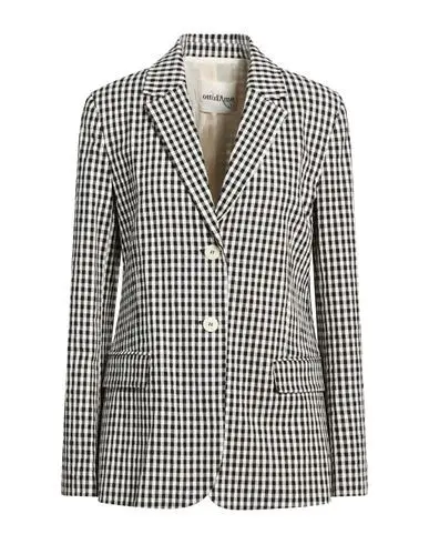 OTTOD'AME Single-breasted Checked Cotton Elastane Blazer