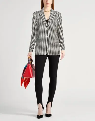 OTTOD'AME Single-breasted Checked Cotton Elastane Blazer