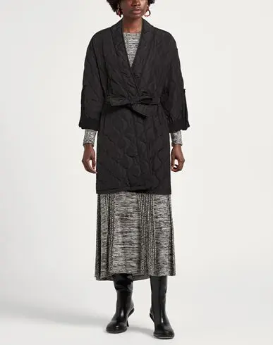 KAOS Padded Belted Coat - Black