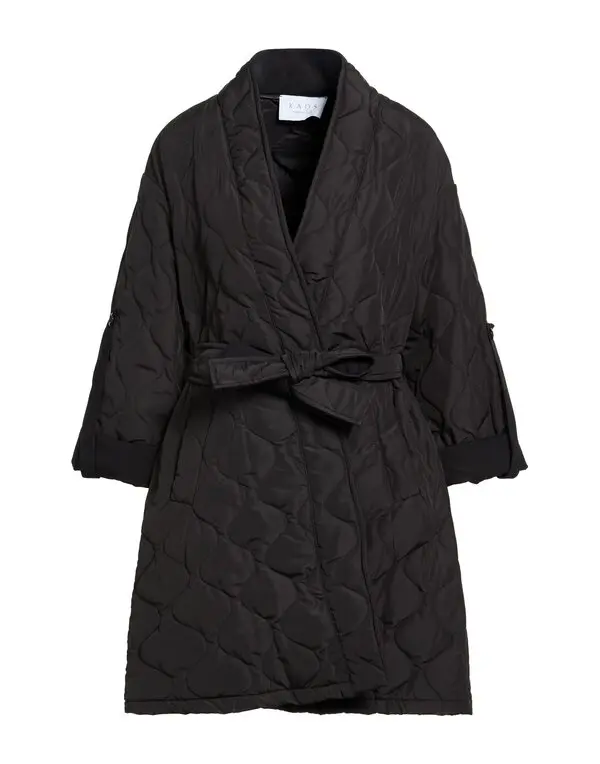 KAOS Padded Belted Coat - Black