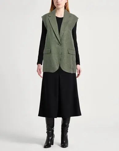 OTTOD'AME Linen Blazer - Green