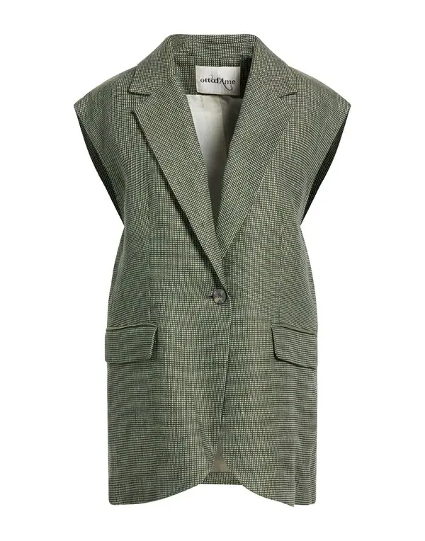 OTTOD'AME Linen Blazer - Green
