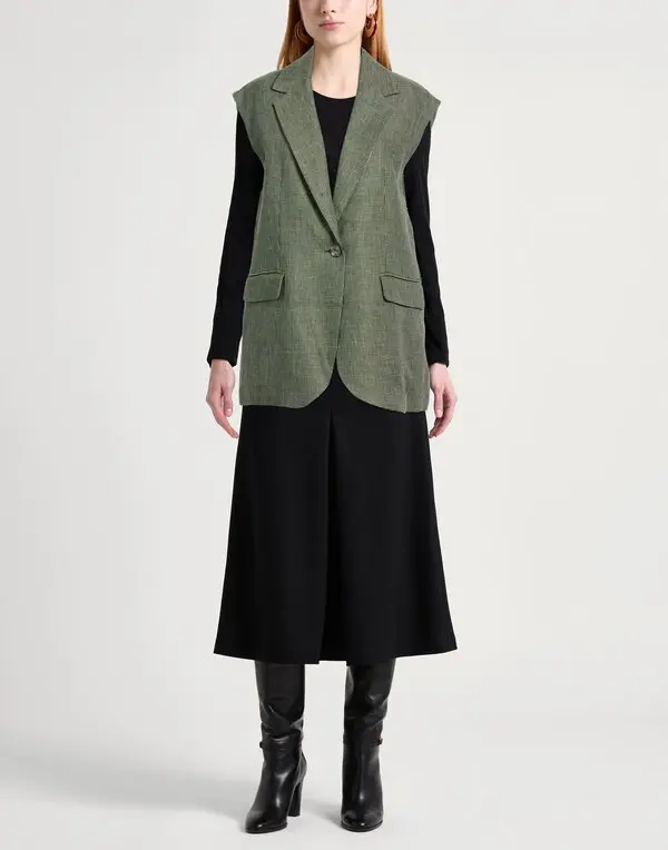 OTTOD'AME Linen Blazer - Green