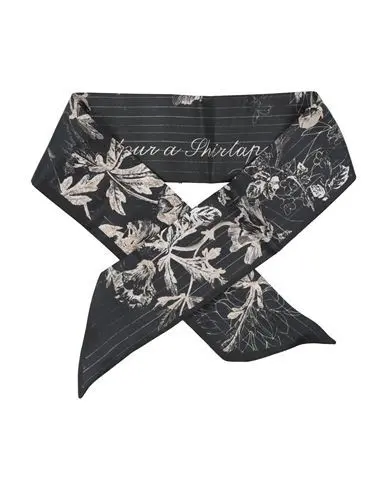 SHIRTAPORTER Floral Print Twill Hair Band - Black
