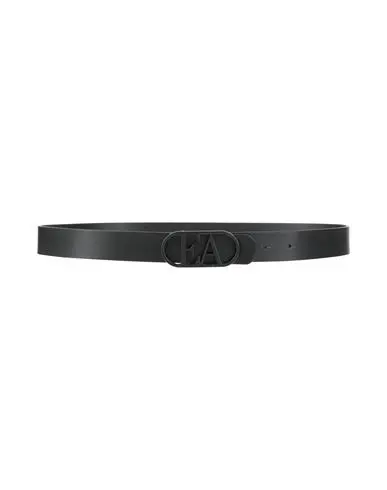 Emporio Armani Leather Belt With Buckle - Black
