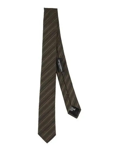 Emporio Armani Striped Twill Necktie - Green