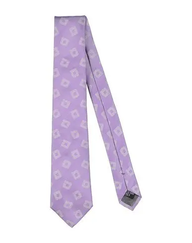 Emporio Armani Checked Light Silk Necktie - Purple