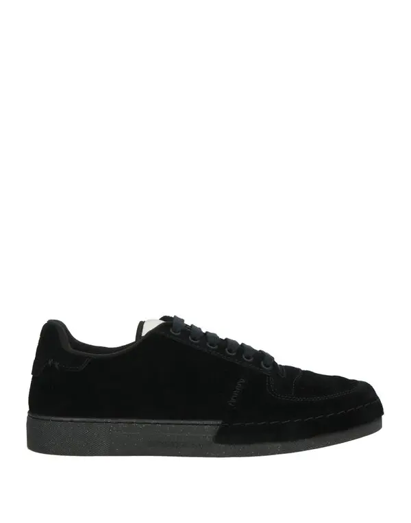 Emporio Armani Leather Sneakers - Black