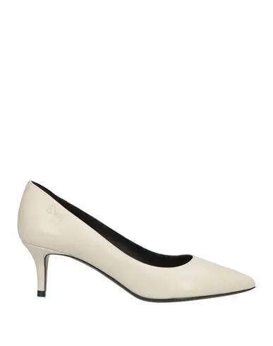 Emporio Armani Light Lambskin Pumps - Light Grey