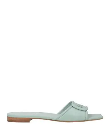 Emporio Armani Ovine Leather Slide Sandals - Sky Blue