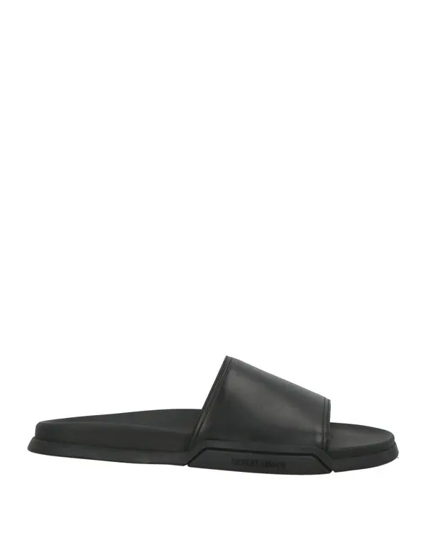 Giorgio Armani Leather Slide Sandals