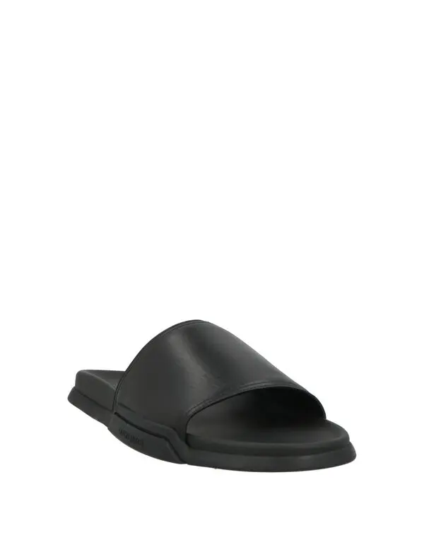 Giorgio Armani Leather Slide Sandals
