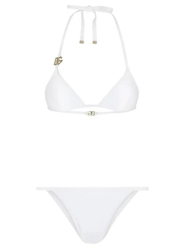 Dolce & Gabbana Logo Bikini Set - White