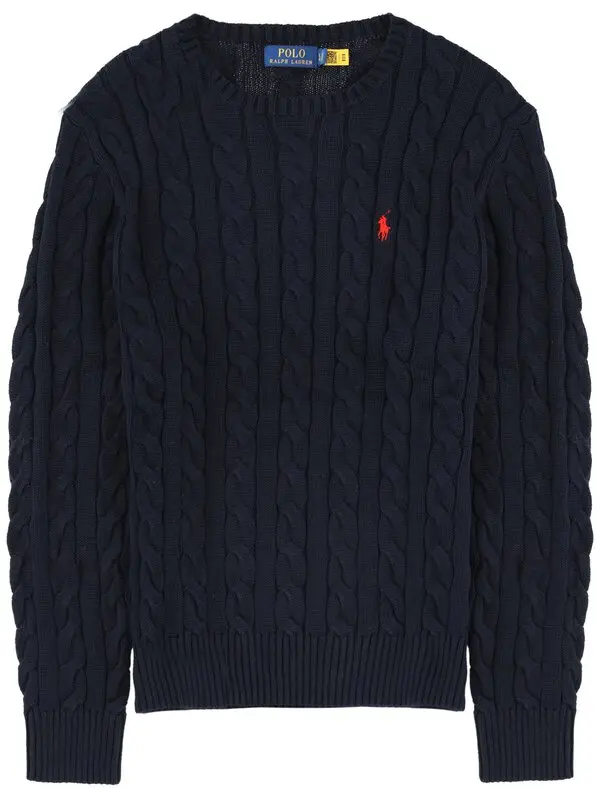 Polo Ralph Lauren Cable Knit Sweater With Logo