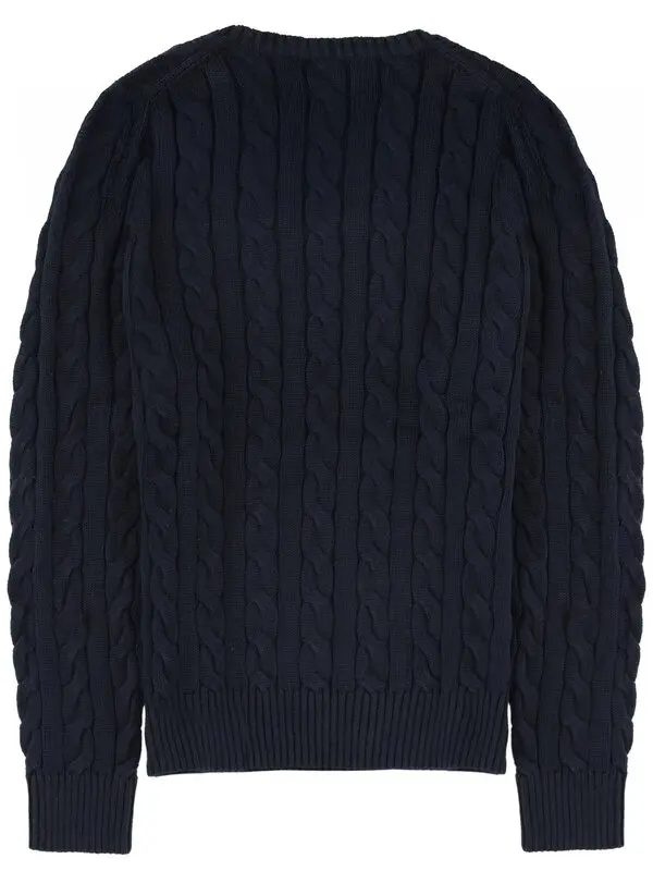 Polo Ralph Lauren Cable Knit Sweater With Logo
